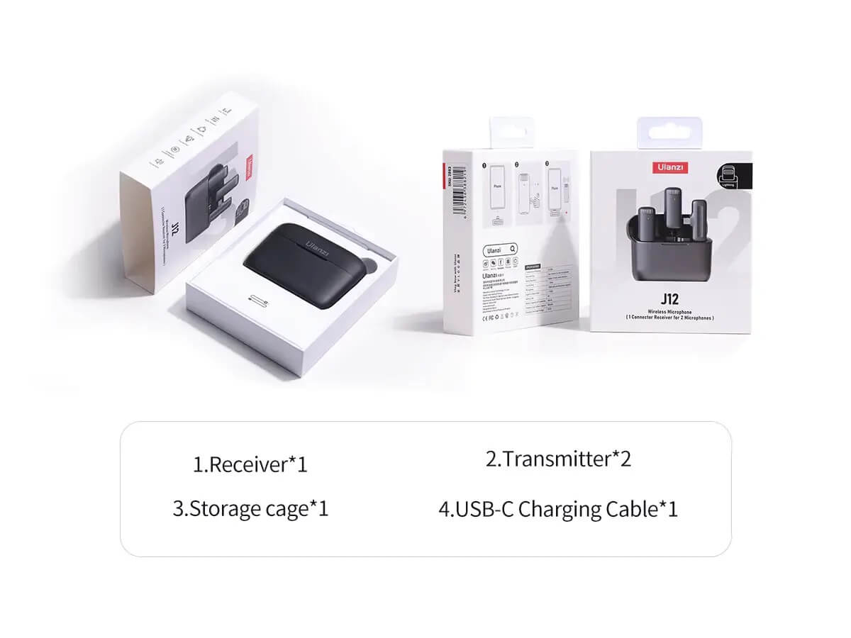 Ulanzi J12 Wireless Lavalier Microphone - Foto General