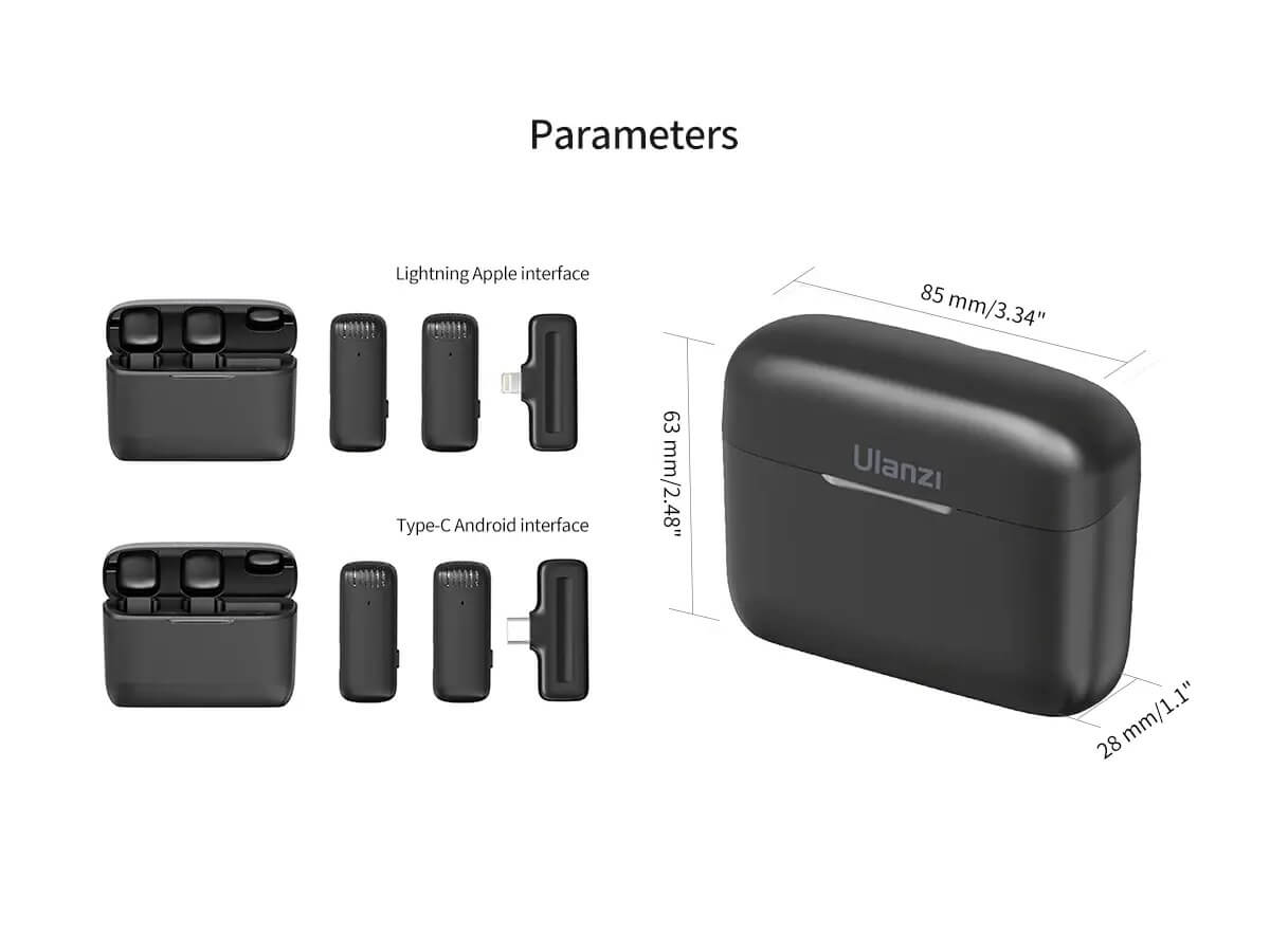 Ulanzi J12 Wireless Lavalier Microphone - Foto General