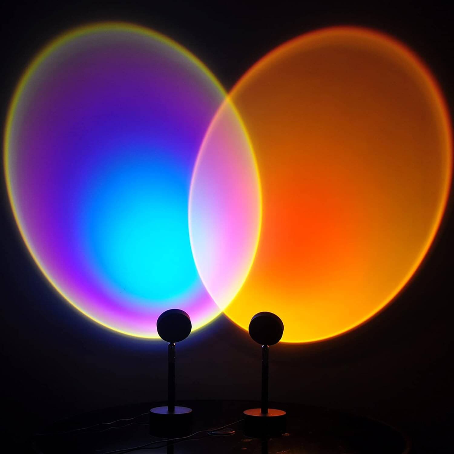 FC-16C1 Sunset Lamp Projector 360° Rotation – Multi-Color LED USB Night ...